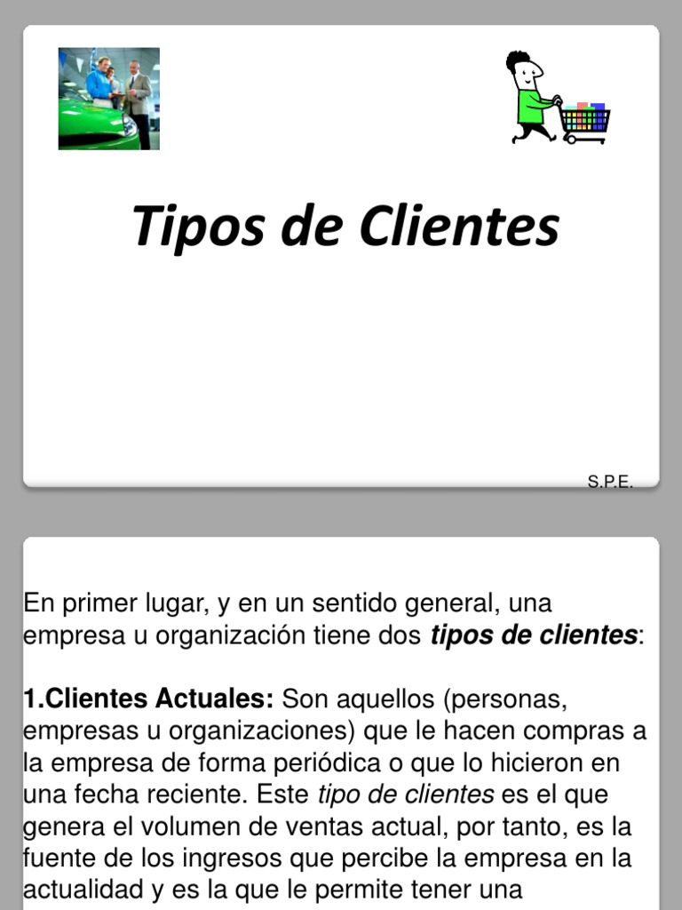 Tipos de Clientes y su Clasificación | PDF | Cliente | Marketing