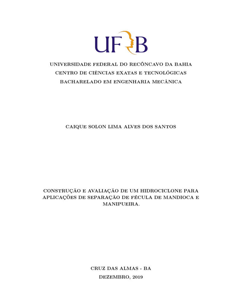 TCC Engenharia Caique Solon Revisão Final | PDF | Centrífuga | Amido