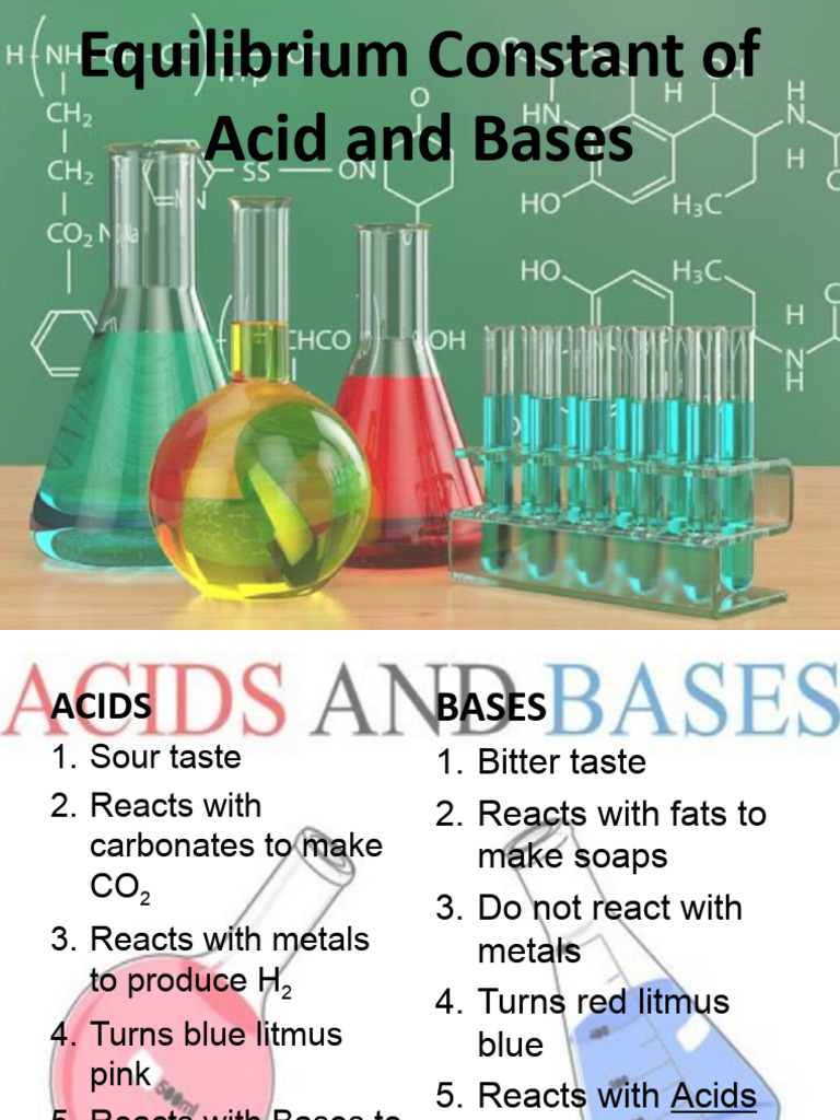 Equilibrium Constant of Acid and Bases-1 | PDF | Acid | Dissociation ...