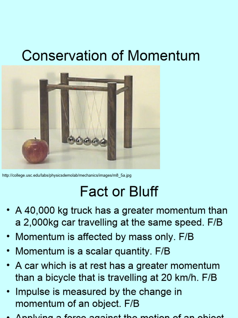 Conservation of Momentum and Collissions | PDF | Momentum | Collision
