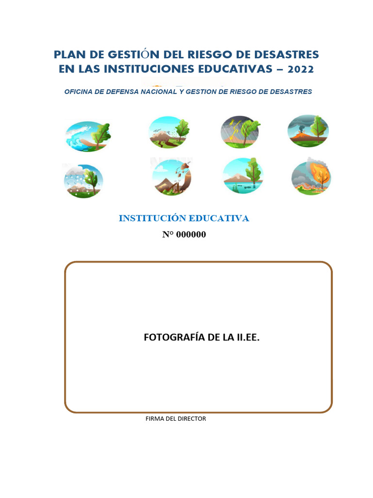 Modelo de Plan de GRD 2024 | PDF | Radiación | Relámpago