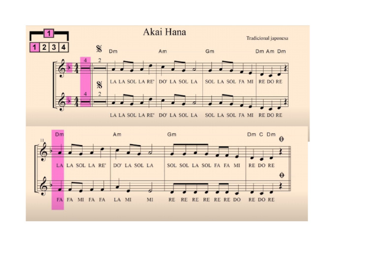 Canzone Flauto Akai Hana | PDF