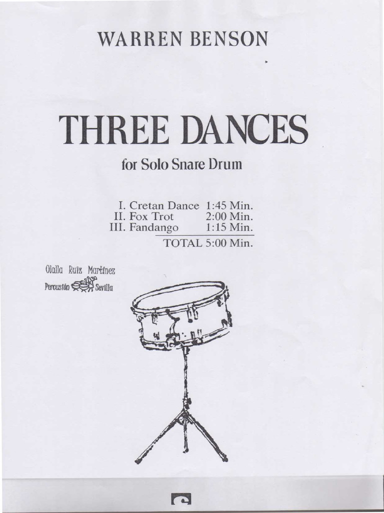 THREE DANCES - Warren Benson | PDF