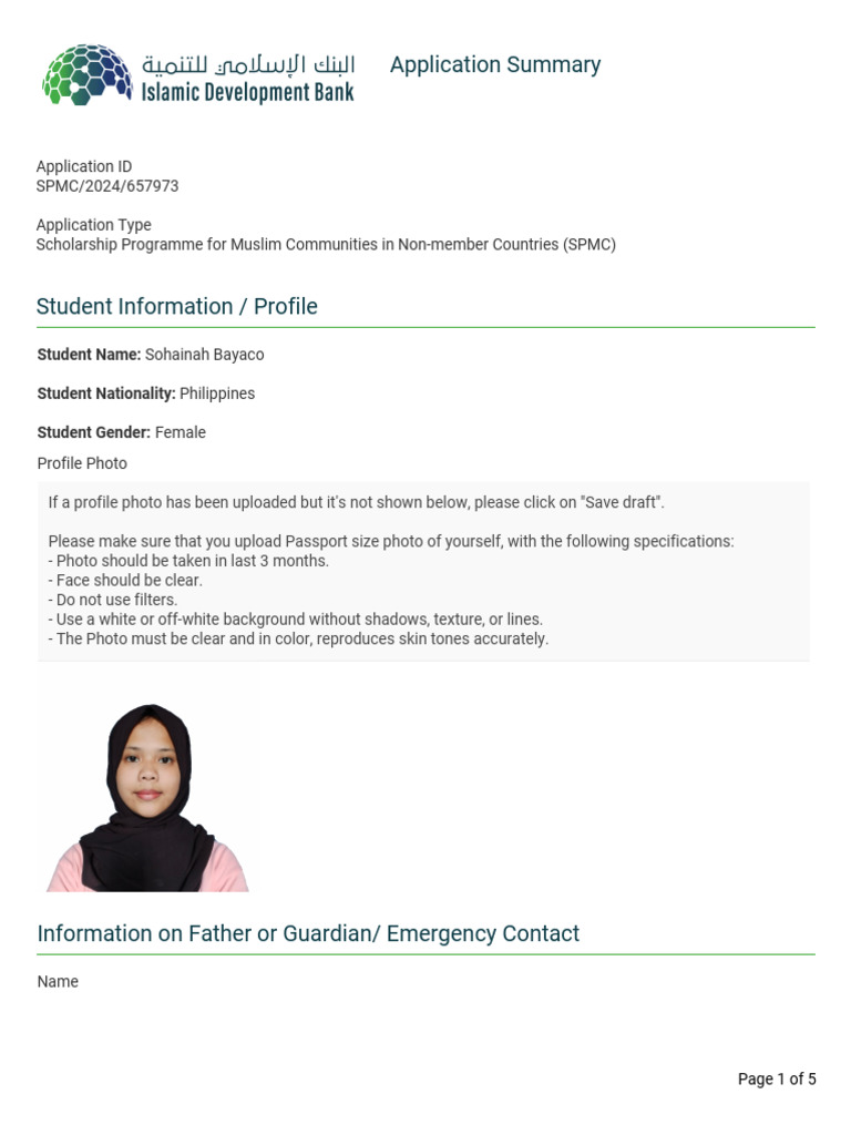 Application Summary | Download Free PDF | University And College Admission