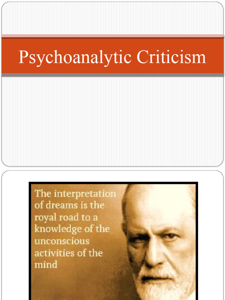 Understanding Psychoanalytic Criticism | PDF | Id | Sigmund Freud