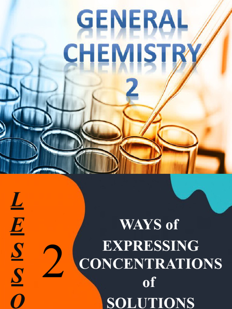 LESSON2-Ways of Expressing Concentrations of Solutions | PDF | Concentration | Analytical Chemistry