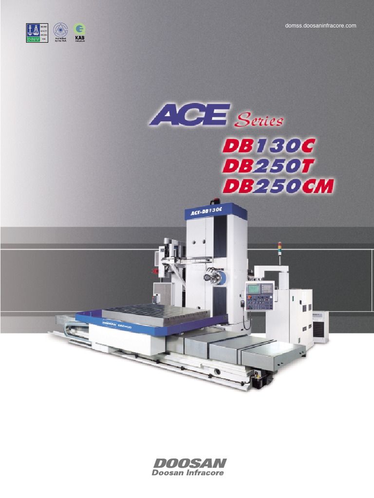 Doosan ACE-DB Series Boring Machines | PDF | Cartesian Coordinate ...