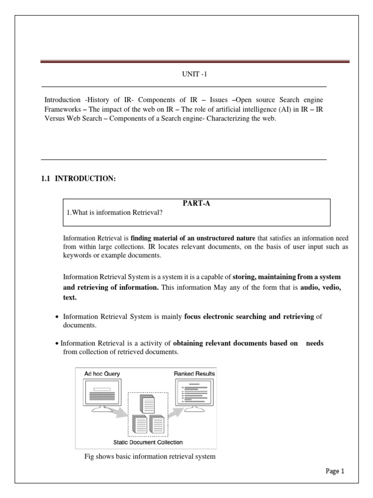 IR-Module 1 and 2 | Download Free PDF | Information Retrieval | Search Engine Indexing