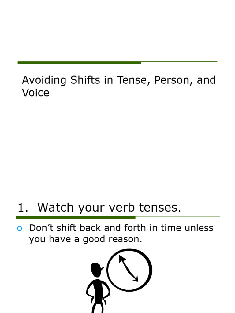 Avoiding Shifts in Tense Person and Voice | PDF | Grammatical Tense ...