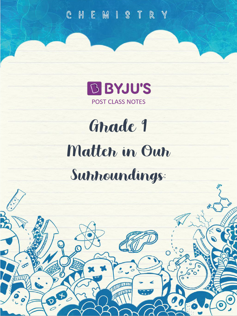 Notes - Matter in Our Surroundings 9th Science Chemistry | PDF ...