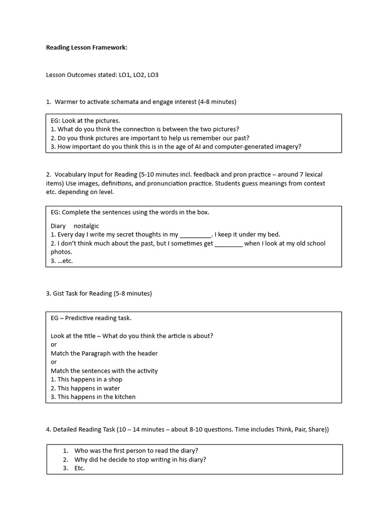 Reading Lesson Framework | PDF | Neuroscience | Cognitive Psychology