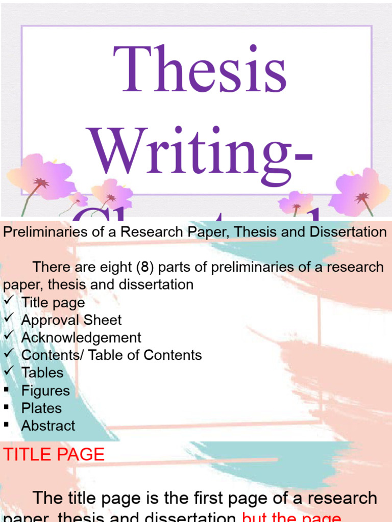 Research Paper Thesis Preliminaries Guide | PDF | Thesis | Hypothesis