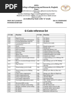 G & M Codes (All CNC) | PDF | Machining | Drilling