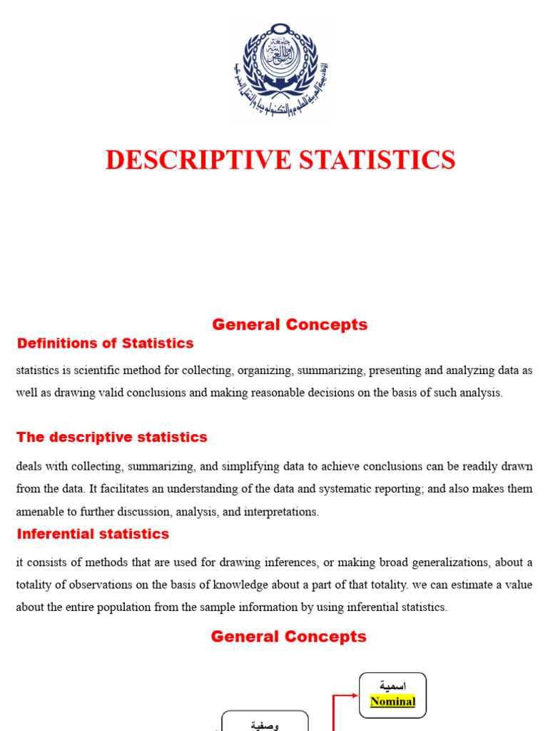1 Descriptive Statistics | PDF | Statistics | Methodology