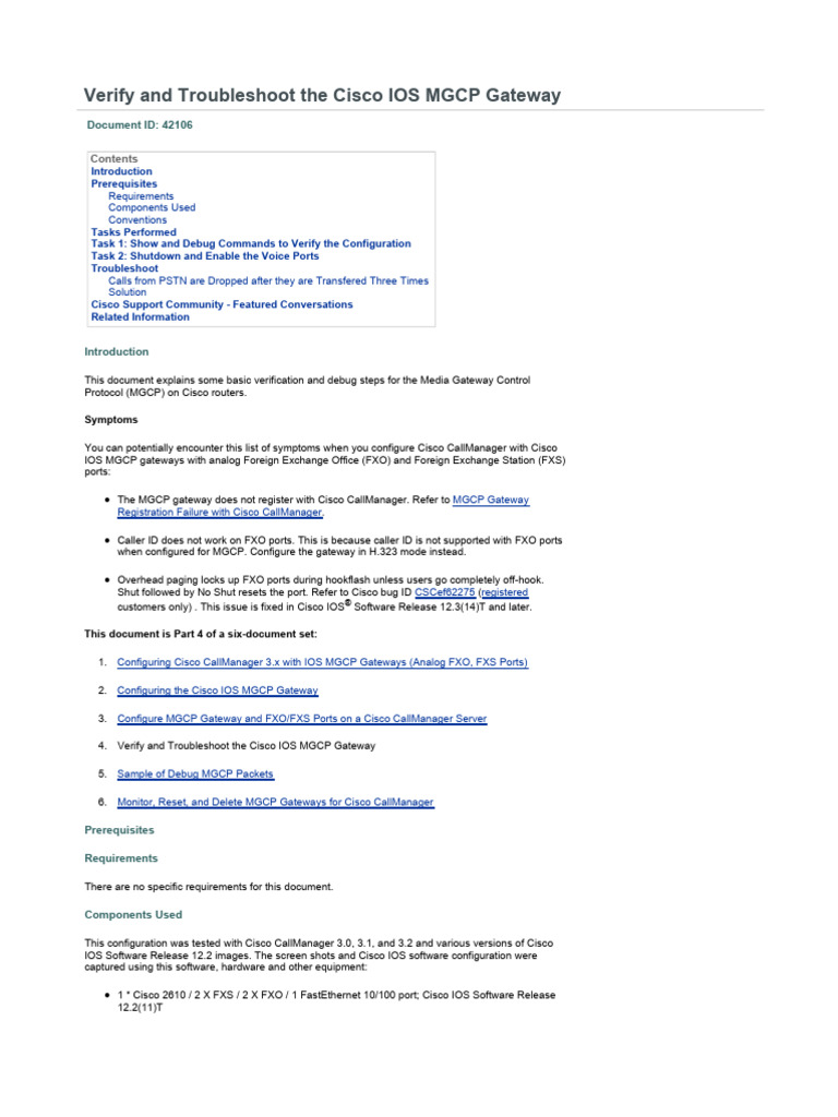 Verify&troubleshoot | PDF | Communications Protocols | Telephony