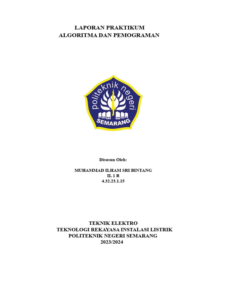 Laporan Praktikum Algoritma - M.ilham | PDF | Seni | Komputer