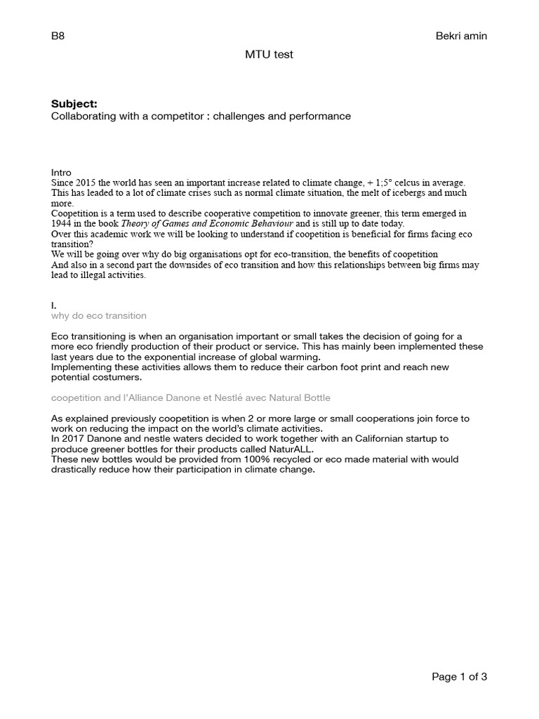 MTU Test PDF | PDF | Ecology | Climate Change