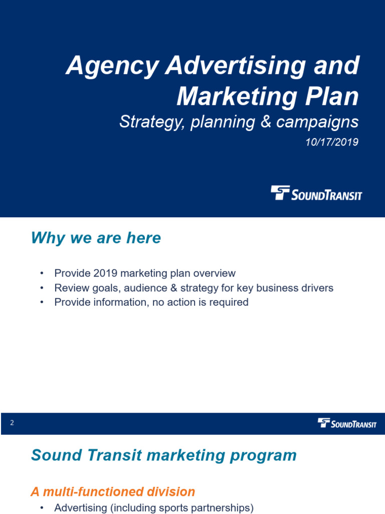 Presentation Agency Advertising and Marketing Plan | PDF | Advertising ...