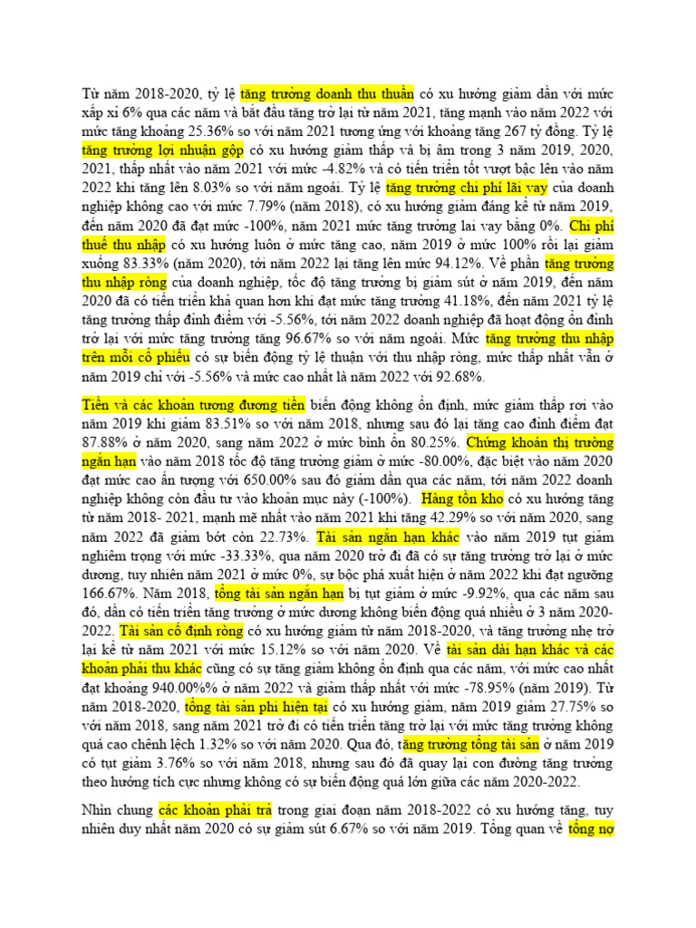 Phân Tích BCTC Sheet 9 | PDF