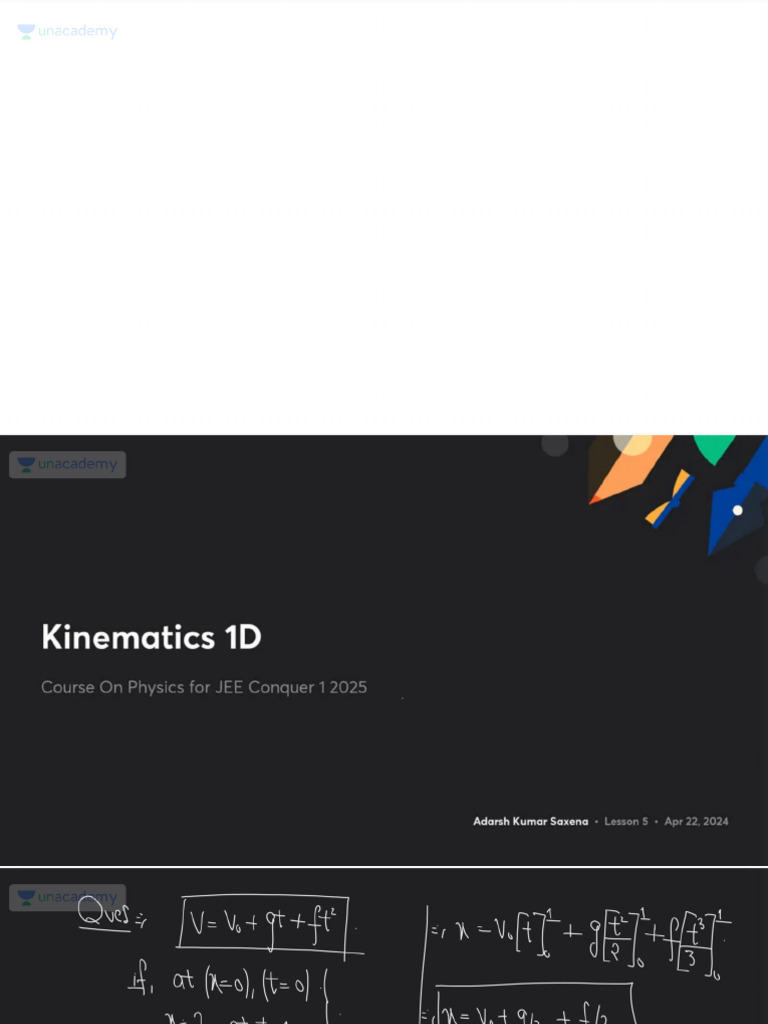 Kinematics 1D With Anno | PDF
