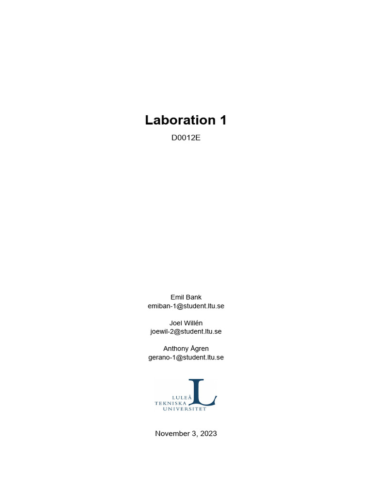 Laboration 1 | PDF | Time Complexity | Algorithms Laboration 1 | PDF | Time Complexity | Algorithms