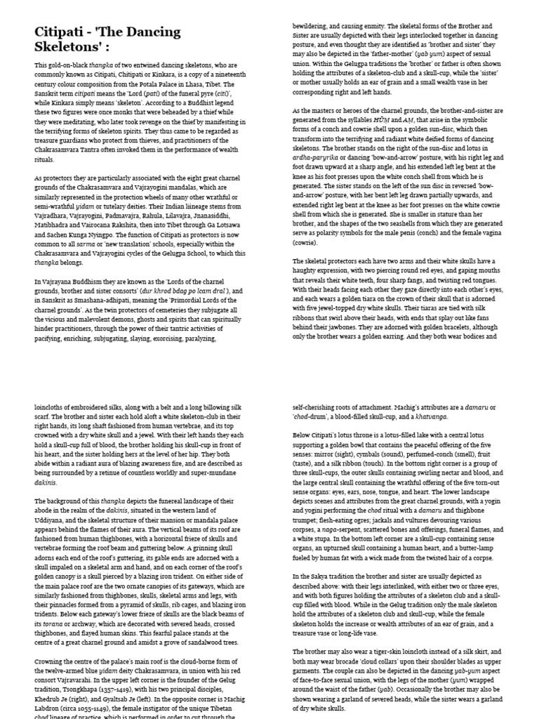 Citipati - 'The Dancing Skeletons', Citipati - Lords of The Charnel ...