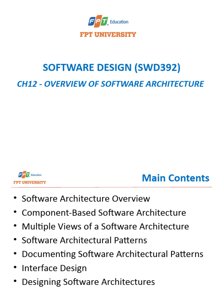 Ch12_Overview of Software Architecture | PDF | Software Architecture | Class (Computer Programming)