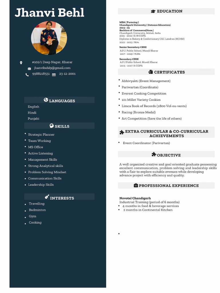 CV Format | PDF