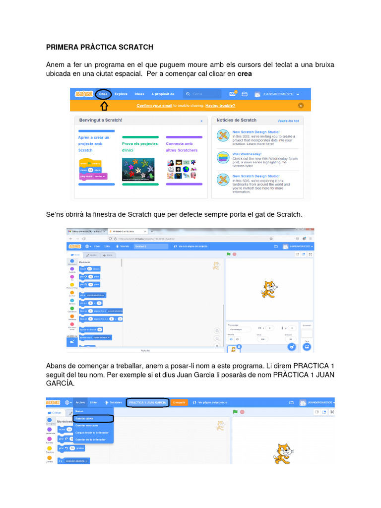 Primera Pràctica Scratch | PDF