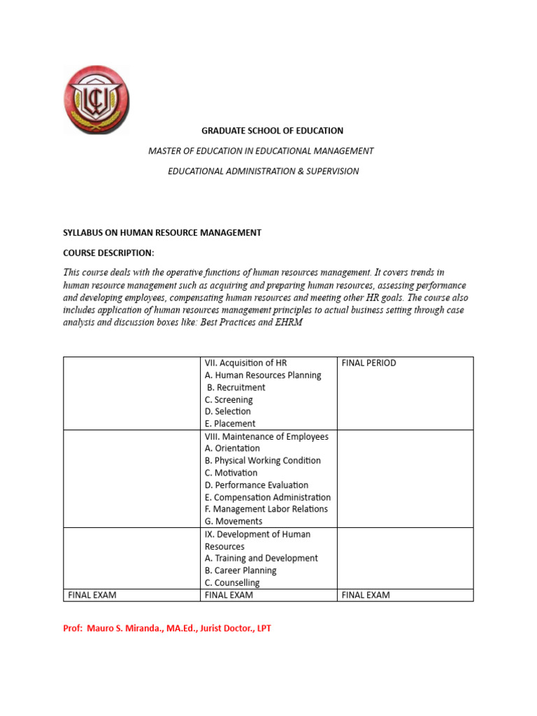 FINAL ACTIVITIES FOR AS114 Human Resource Management | PDF | Human ...