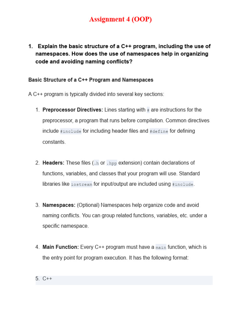 Oops Unit 4 | PDF | C++ | Computer Program