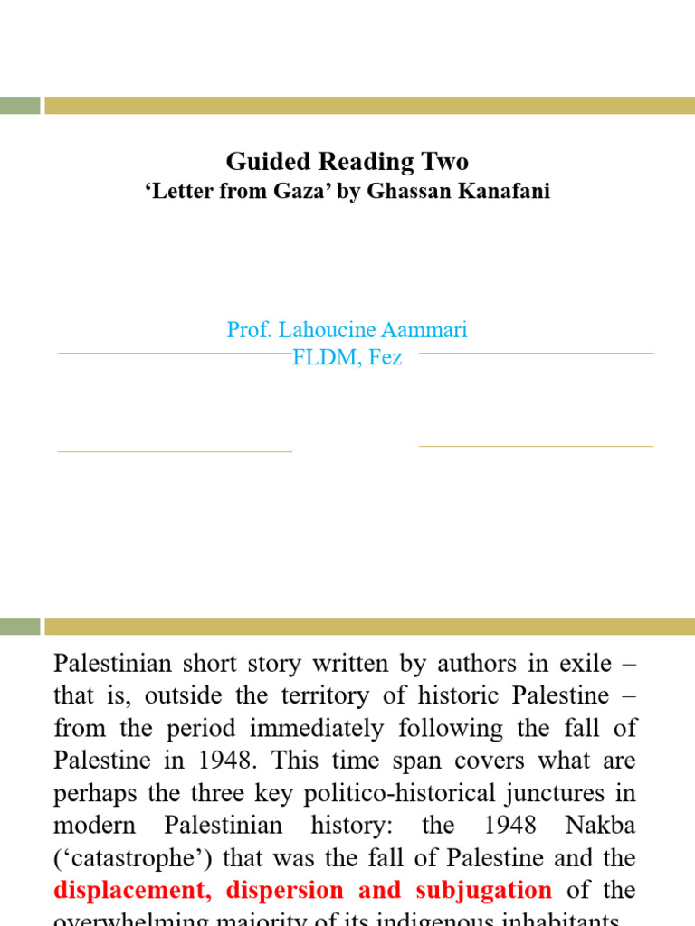 Letter From Gaza, Analysis | PDF | Palestinians | Gaza Strip