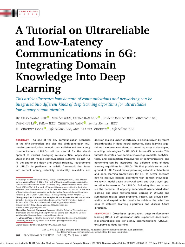A Tutorial On Ultrareliable And Low Latency Communications In 6g Integrating Domain Knowledge