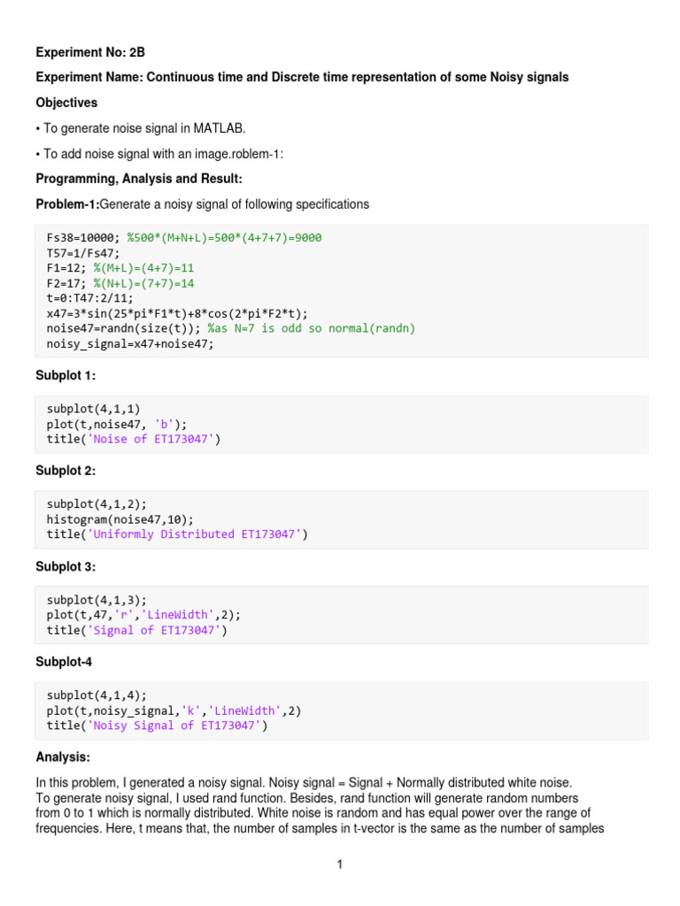 LAB2 | PDF | Function (Mathematics) | Histogram