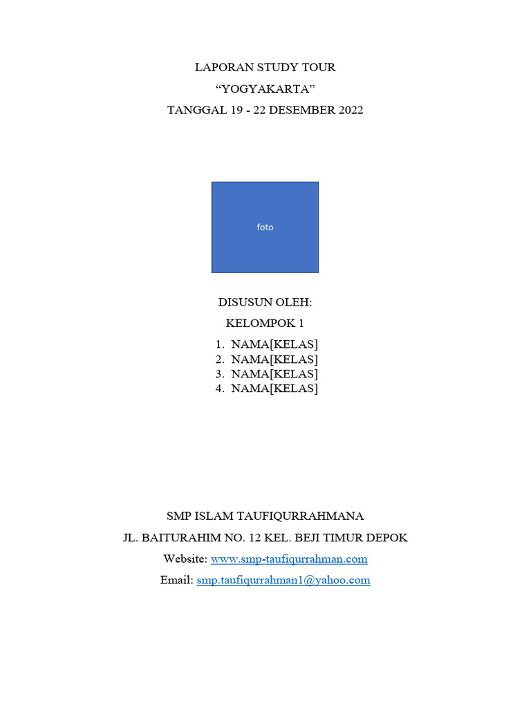 CONTOH File LAPORAN STUDY TOUR 2024 | PDF