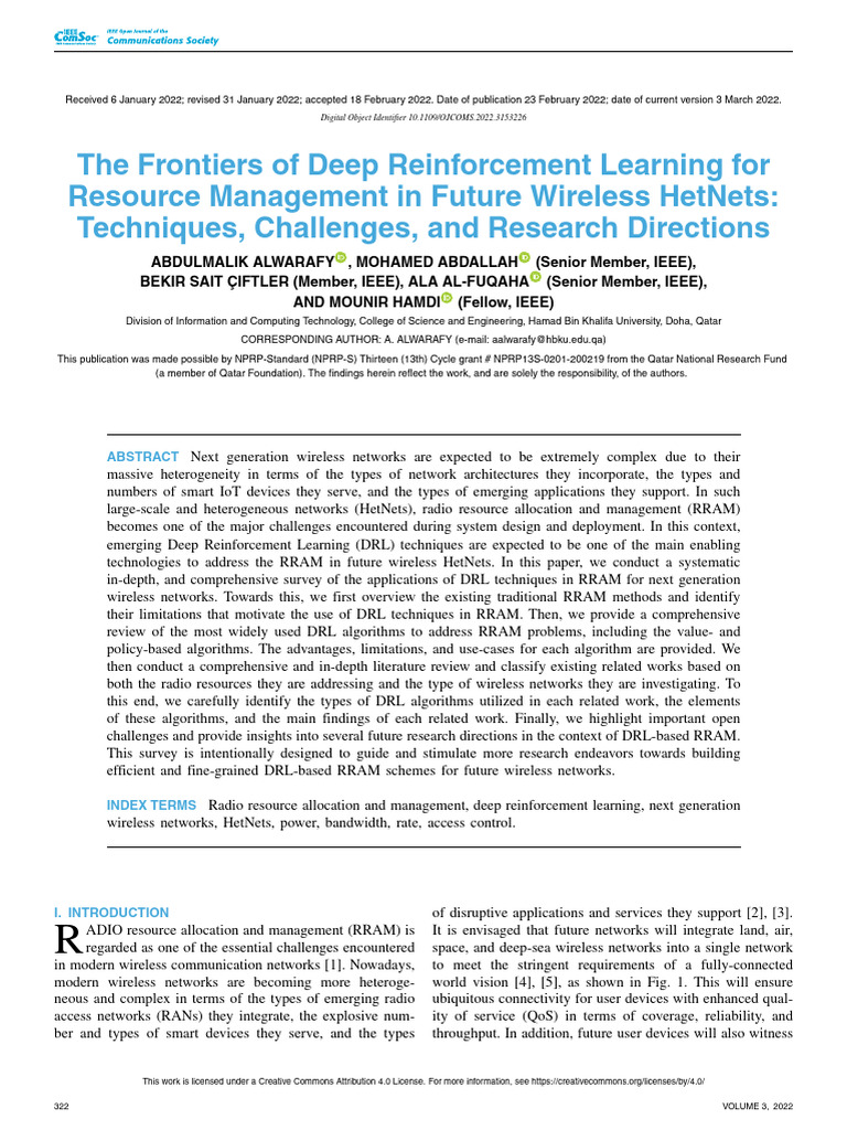 The Frontiers of Deep Reinforcement Learning For Resource Management in Future Wireless HetNets ...