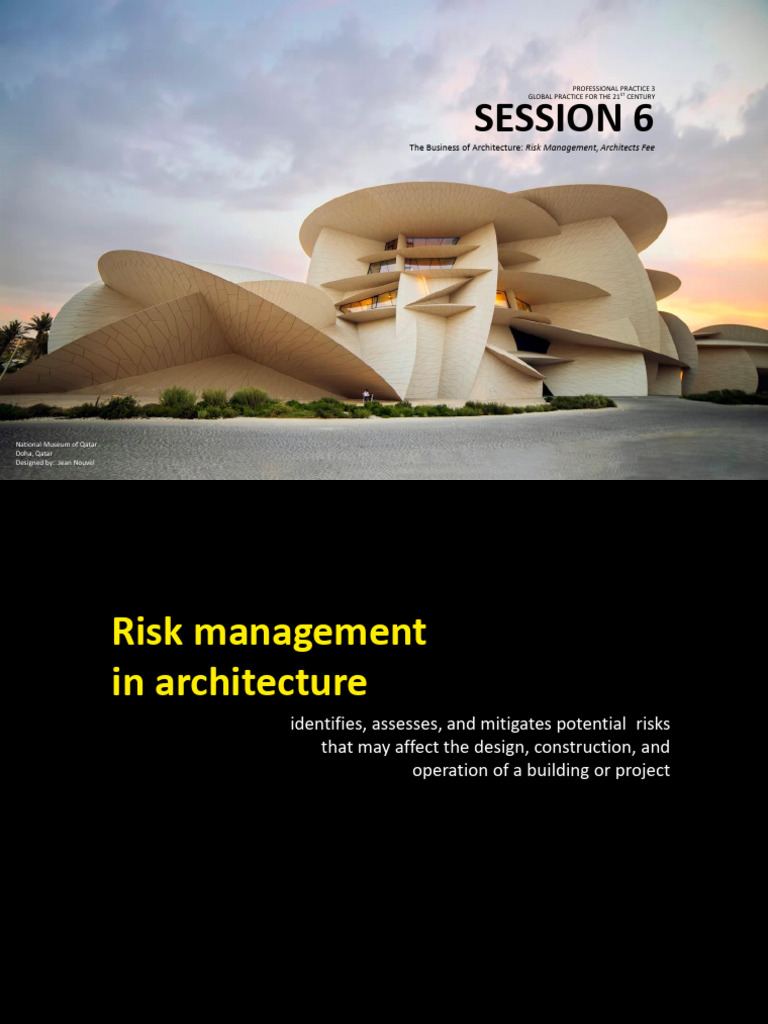 ARCH492 Session 6 | PDF | Architect | Risk Management