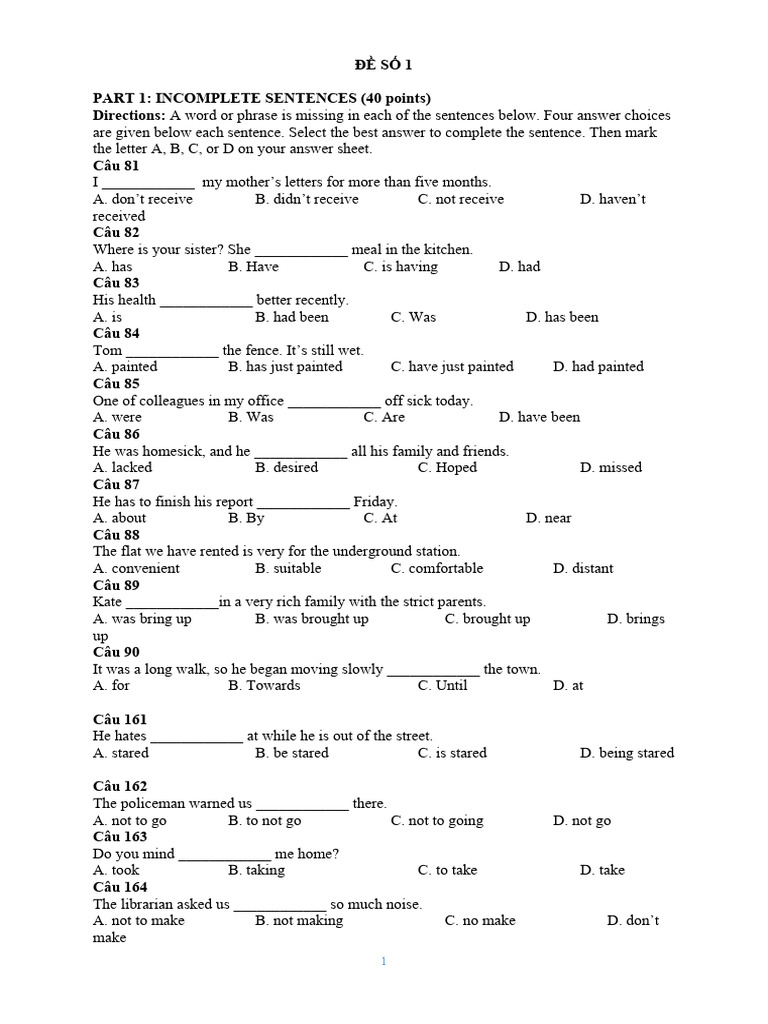 Incomplete Sentences and Texts Practice | PDF | Baggage