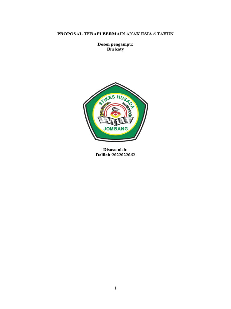 Terapi Bermain Anak Usia Sekolah | PDF