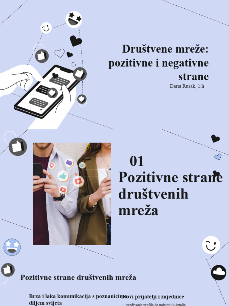Pozitivne I Negativne Strane Društvenih Mreža | PDF