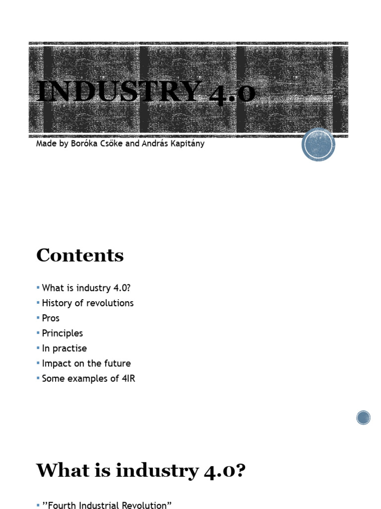 Overview of Industry 4.0 Concepts | PDF | Internet Of Things | Automation