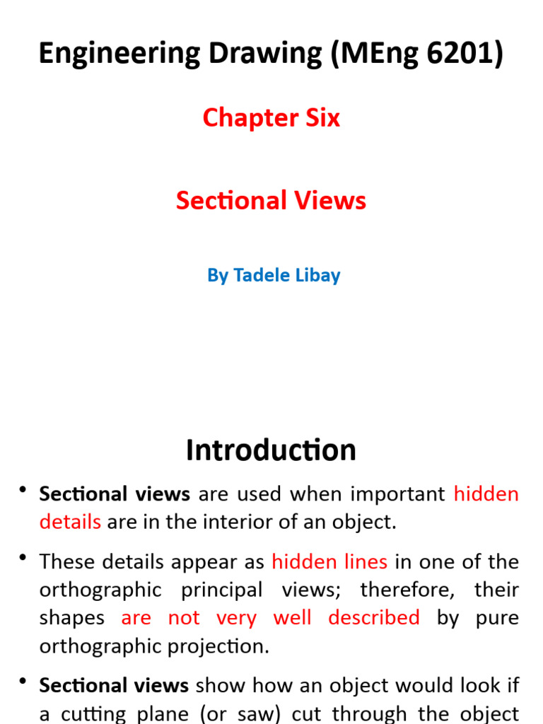 Chapter 6-Sectional Views | PDF | Drawing | Bearing (Mechanical)