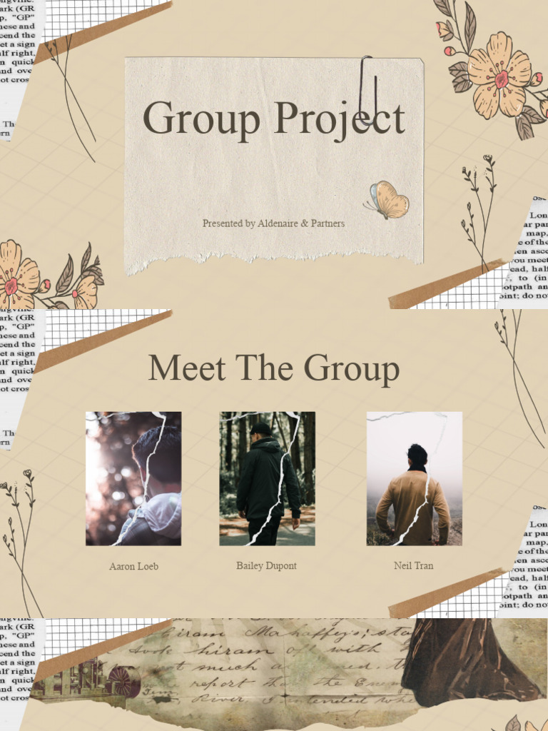 Beige White Aesthetic Vintage Scrapbook Group Project Presentation | PDF
