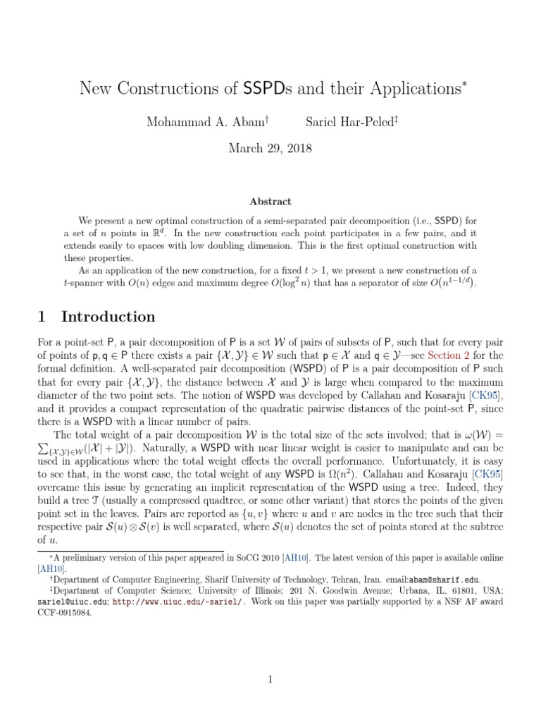 sspd | PDF | Time Complexity | Mathematical Concepts