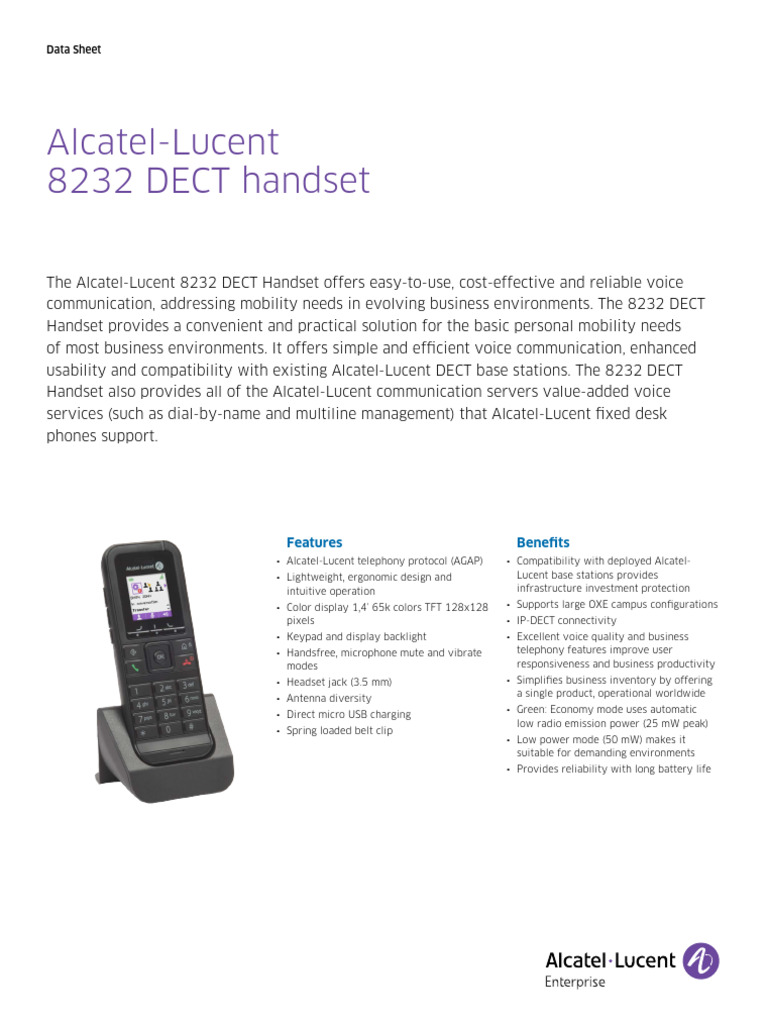 postes-dect-datasheet | PDF | Telecommunications | Information And ...