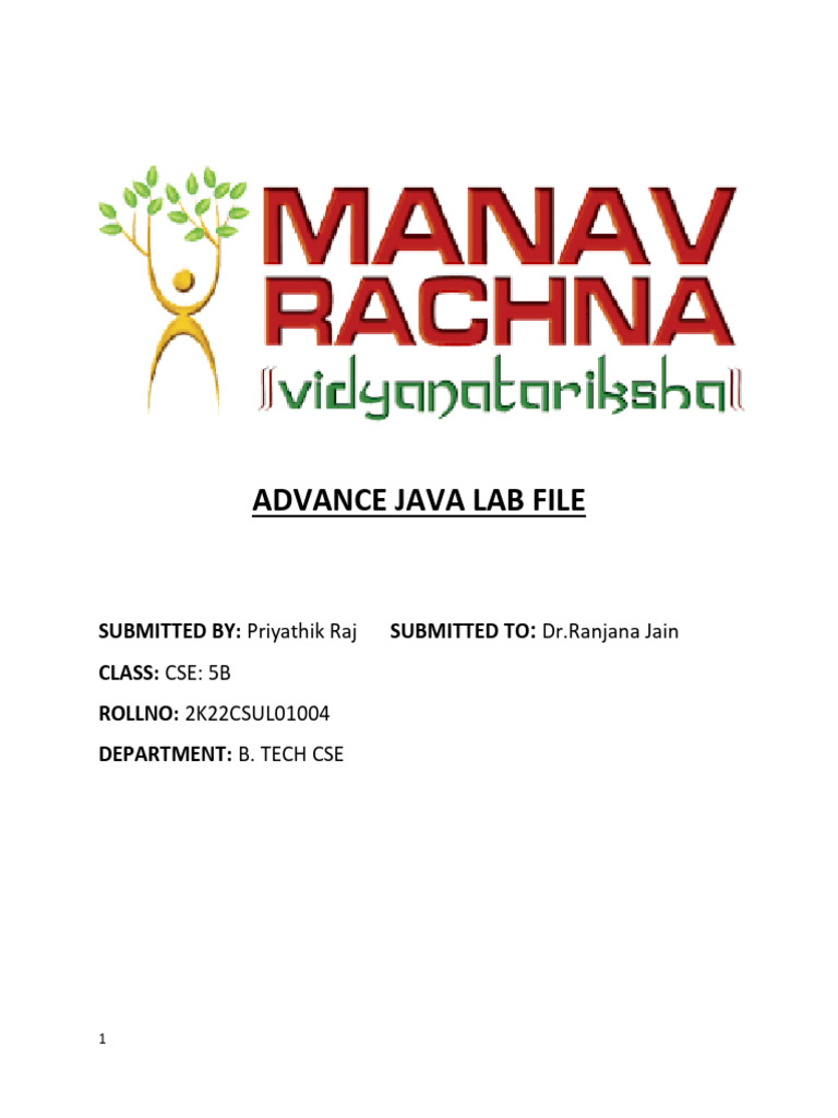 Ajava Lab File (Priyathik Raj) | PDF | Class (Computer Programming) | Java (Programming Language)