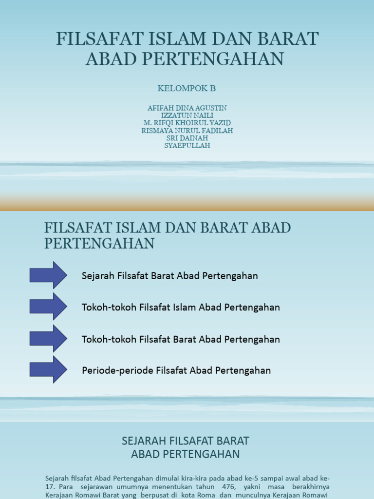 Filsafat Islam dan Barat Abad Pertengahan | PDF