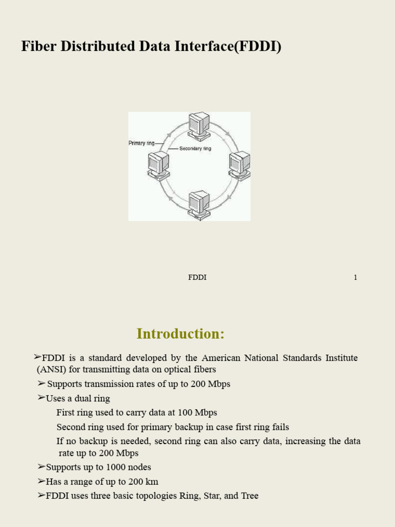 FDDI: A Guide for Network Engineers | PDF | Transmission Medium ...