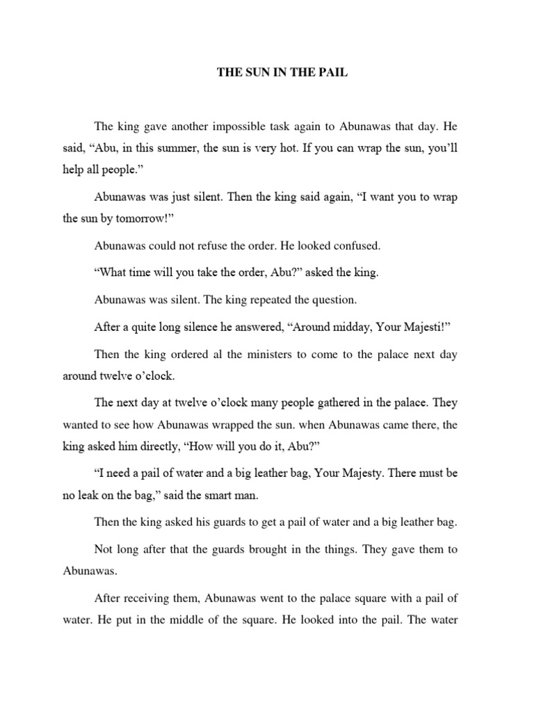 THE SUN IN THE PAIL-Materi PAI - 23042024 | PDF