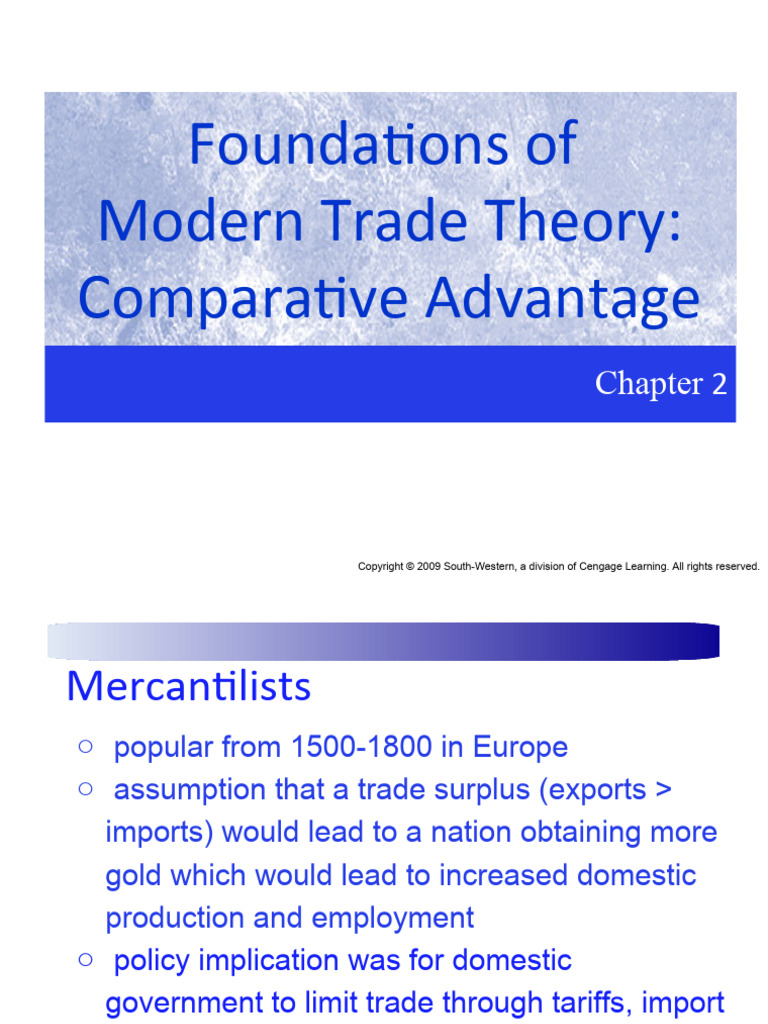 Lecture Slides Chapter 02.international | PDF | Comparative Advantage | Mercantilism